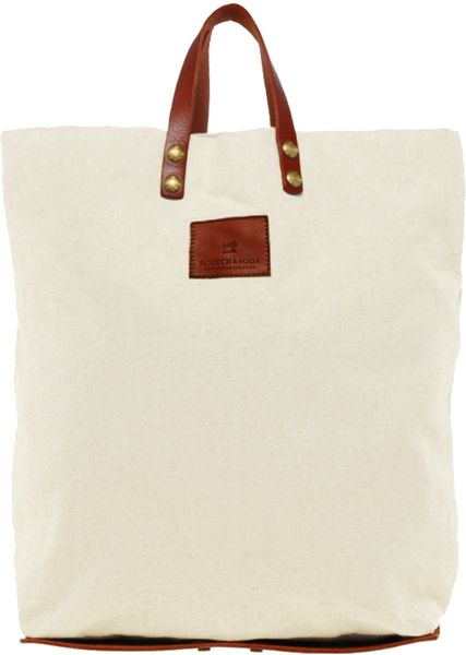 Scotch & Soda Foldable Shopper Bag in Beige for Men (cream) | Lyst
