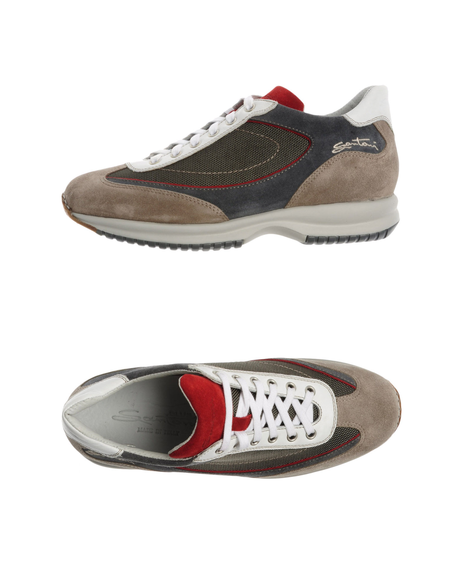 Santoni Sneakers in Brown for Men (grey) | Lyst