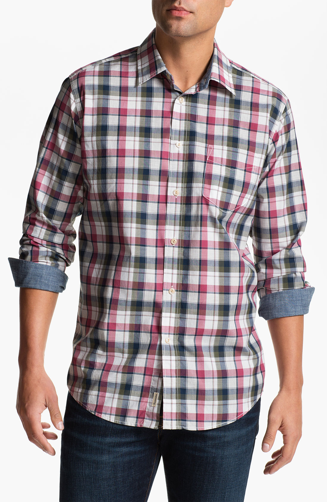 Façonnable Regular Fit Sport Shirt in Multicolor for Men (red multi) | Lyst