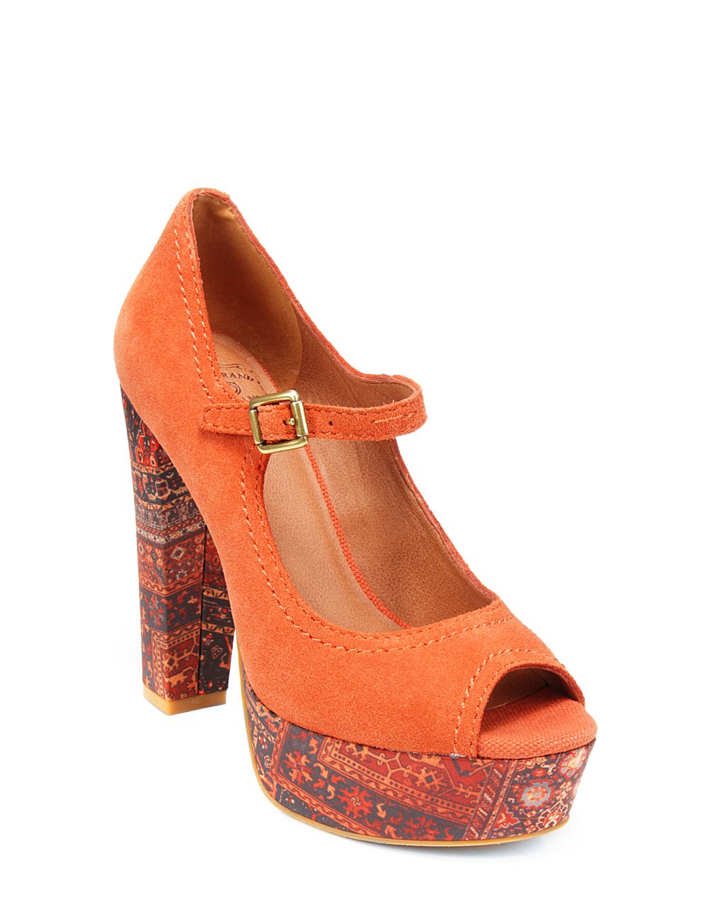 Lucky Brand Neece Heels in Orange (rust - rug shop) | Lyst