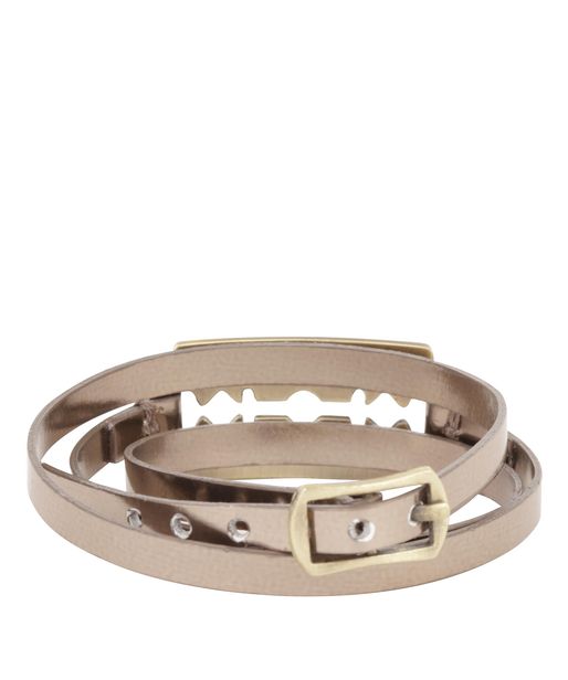 Lyst - Mcq Silver Metallic Razor Triple Wrap Bracelet in Metallic