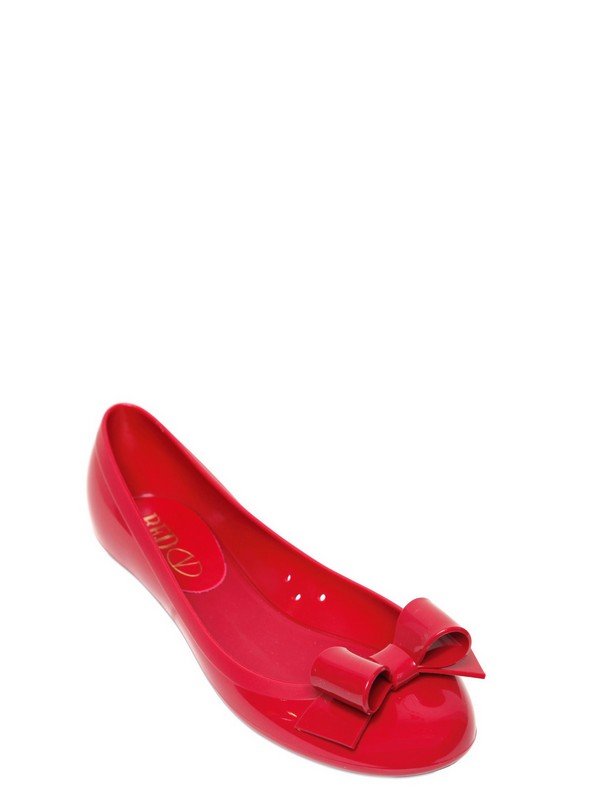 Red valentino Rubber Ballerina Flats in Red | Lyst