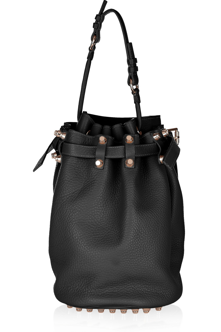 Alexander Wang Diego Textured Leather Shoulder Bag in Black | Lyst