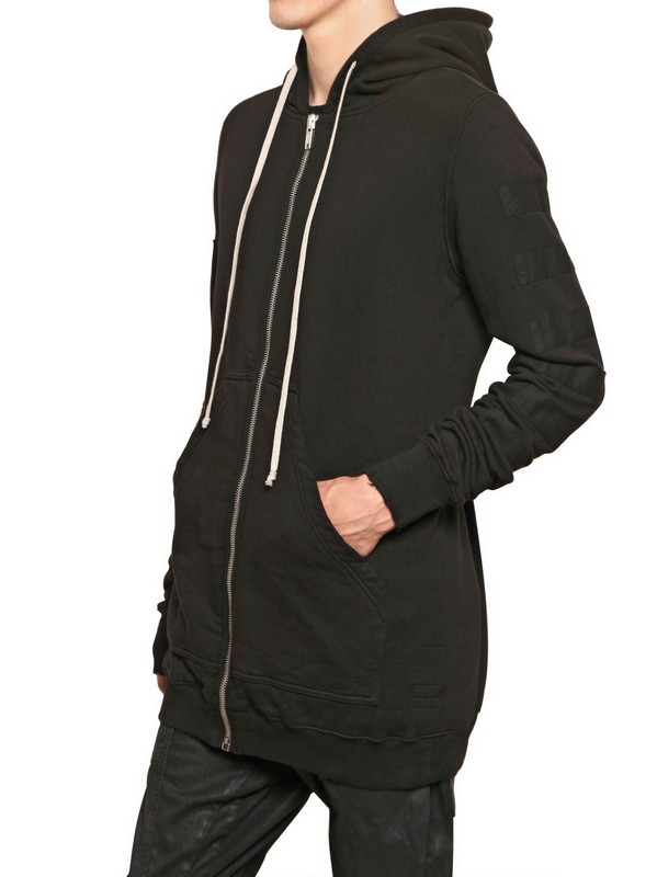 Lyst - Rick Owens Cotton Fleece Oversized Sweatshirt in Black for Men