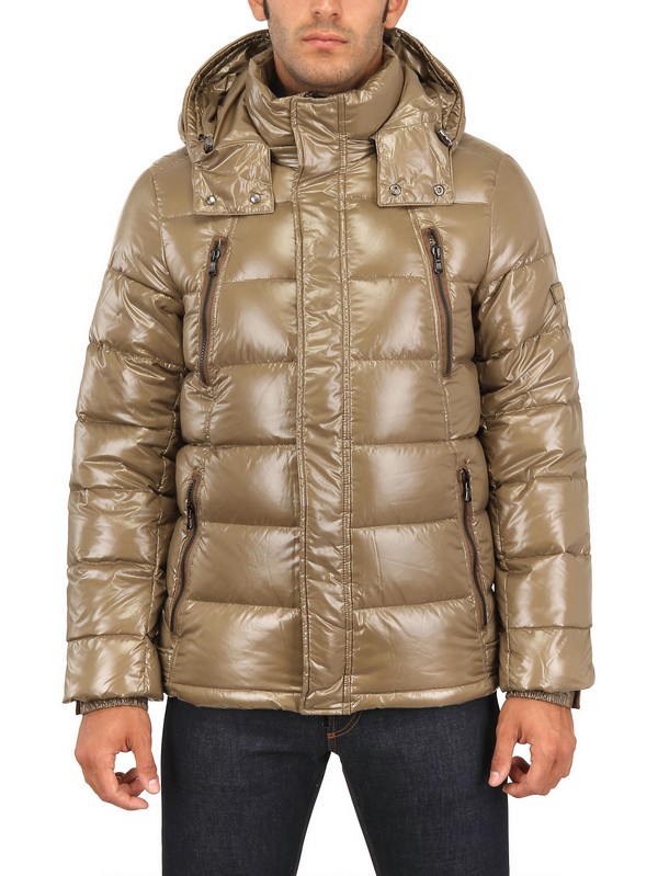 Lyst - Tatras Shiny Nylon Hooded Sargas Down Jacket in Brown for Men