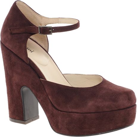 Ganni Bambi Platform 70s Shoes in Brown (burgundy) | Lyst