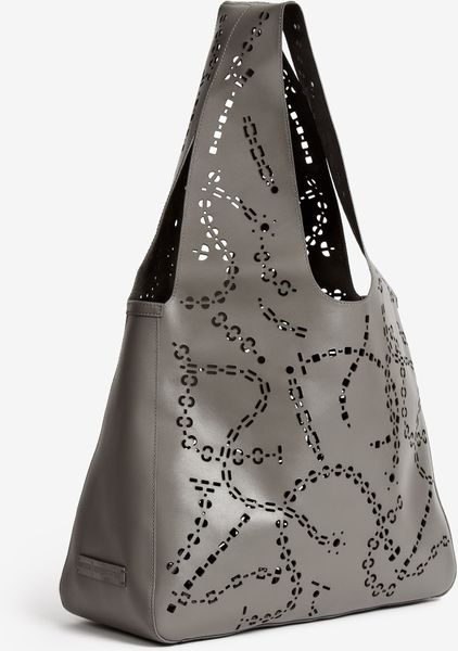 Reiss Lula Perforated Shoulder Bag in Gray (grey) | Lyst