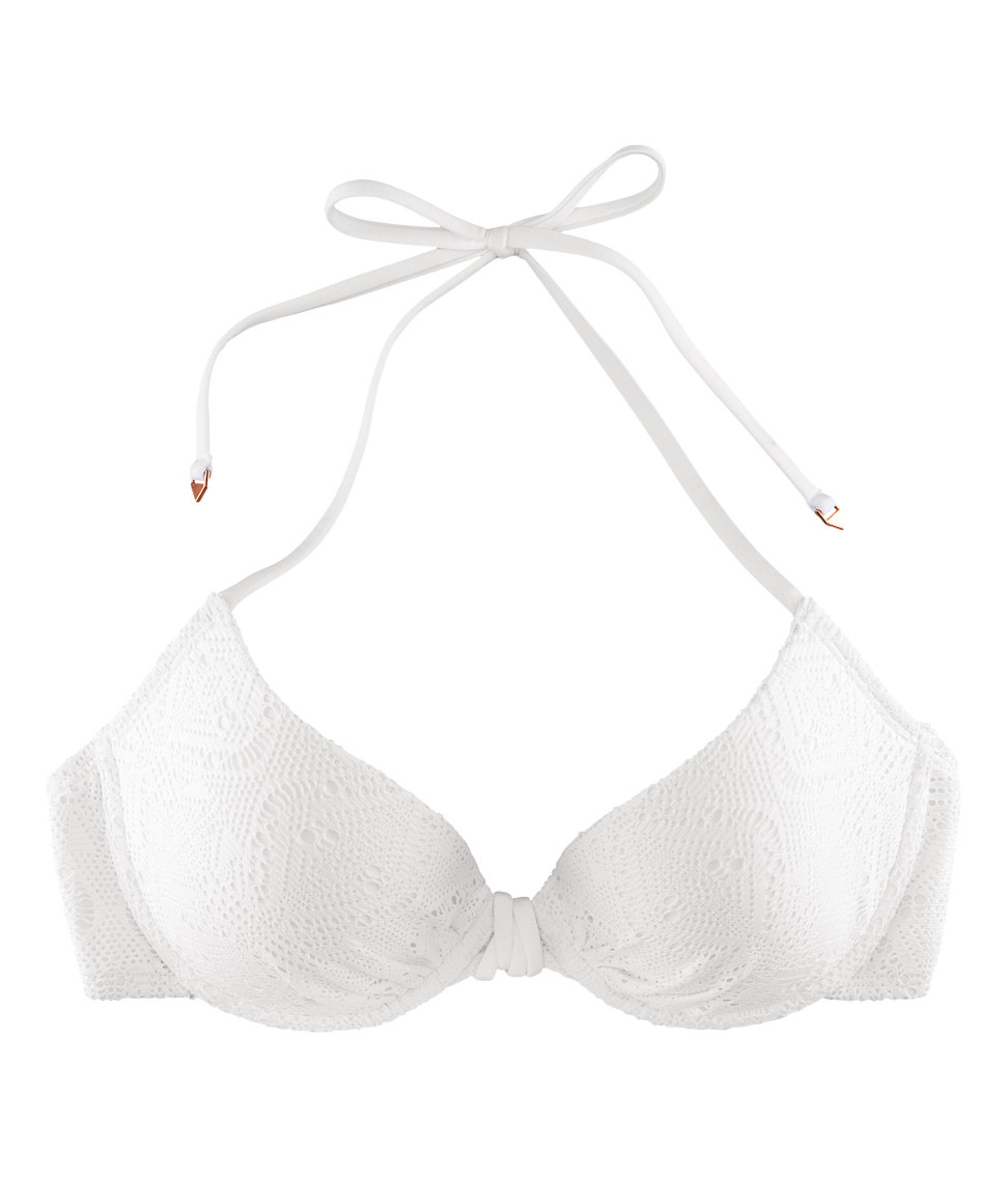 Lyst Handm Padded Bikini Top In White