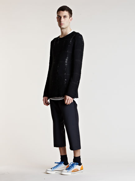 Comme des garçons Mens Cropped Pants in Black for Men | Lyst
