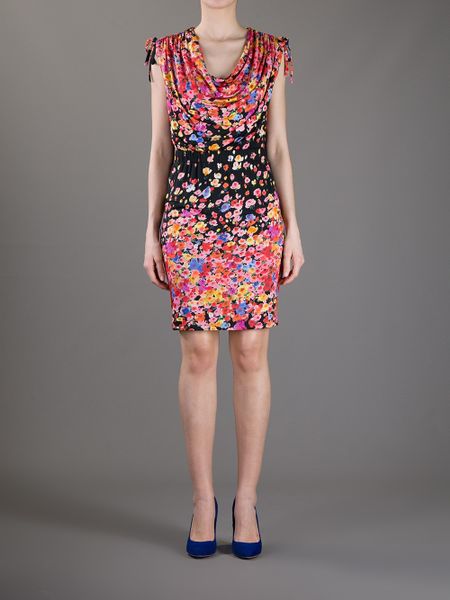 Blugirl Blumarine Sleeveless Floral Print Dress in Multicolor (floral ...