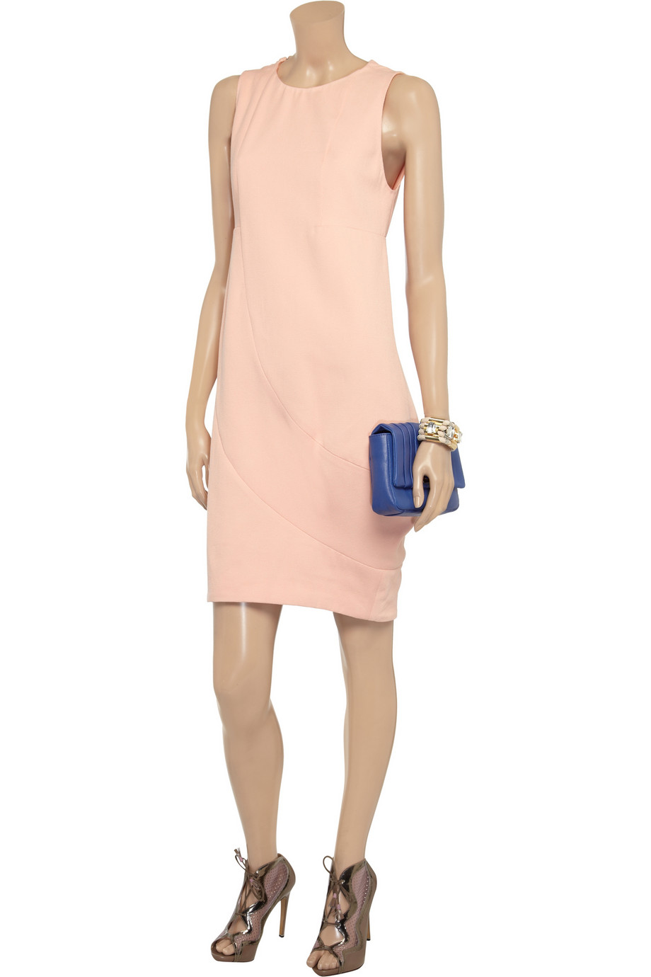 Nicole Farhi Cotton Pique Dress In Pink Lyst