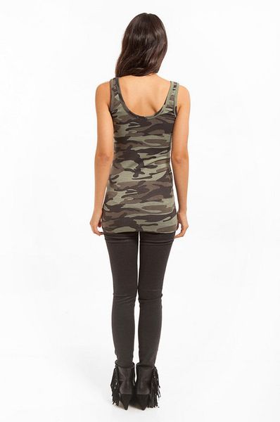 Tobi Aggi Camo Tank Top in Green (camouflage) | Lyst