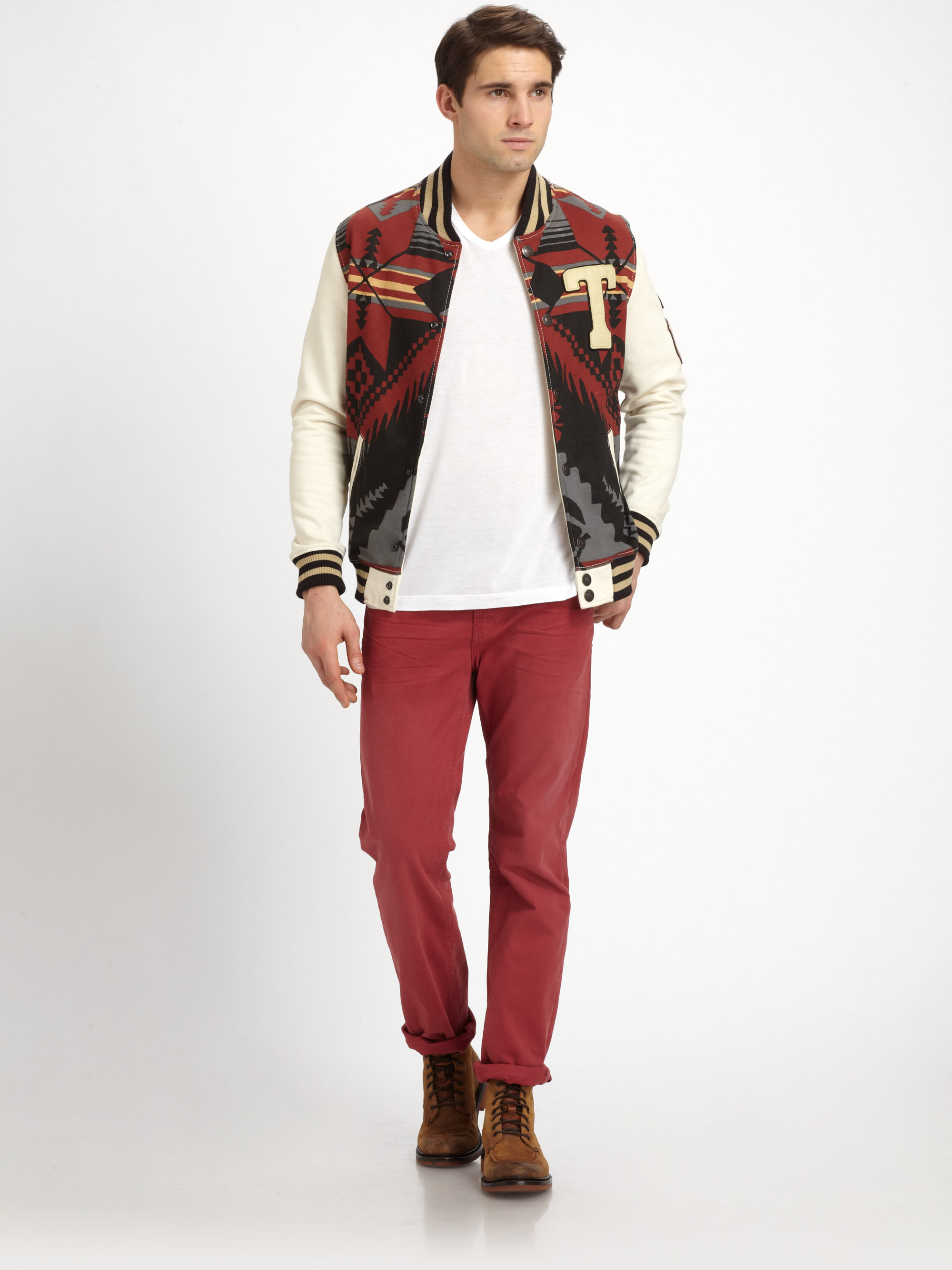 True Religion Printed Fleece Varsity Jacket for Men - Lyst True Religion Printed Fleece Varsity Jacket for Men - Lyst