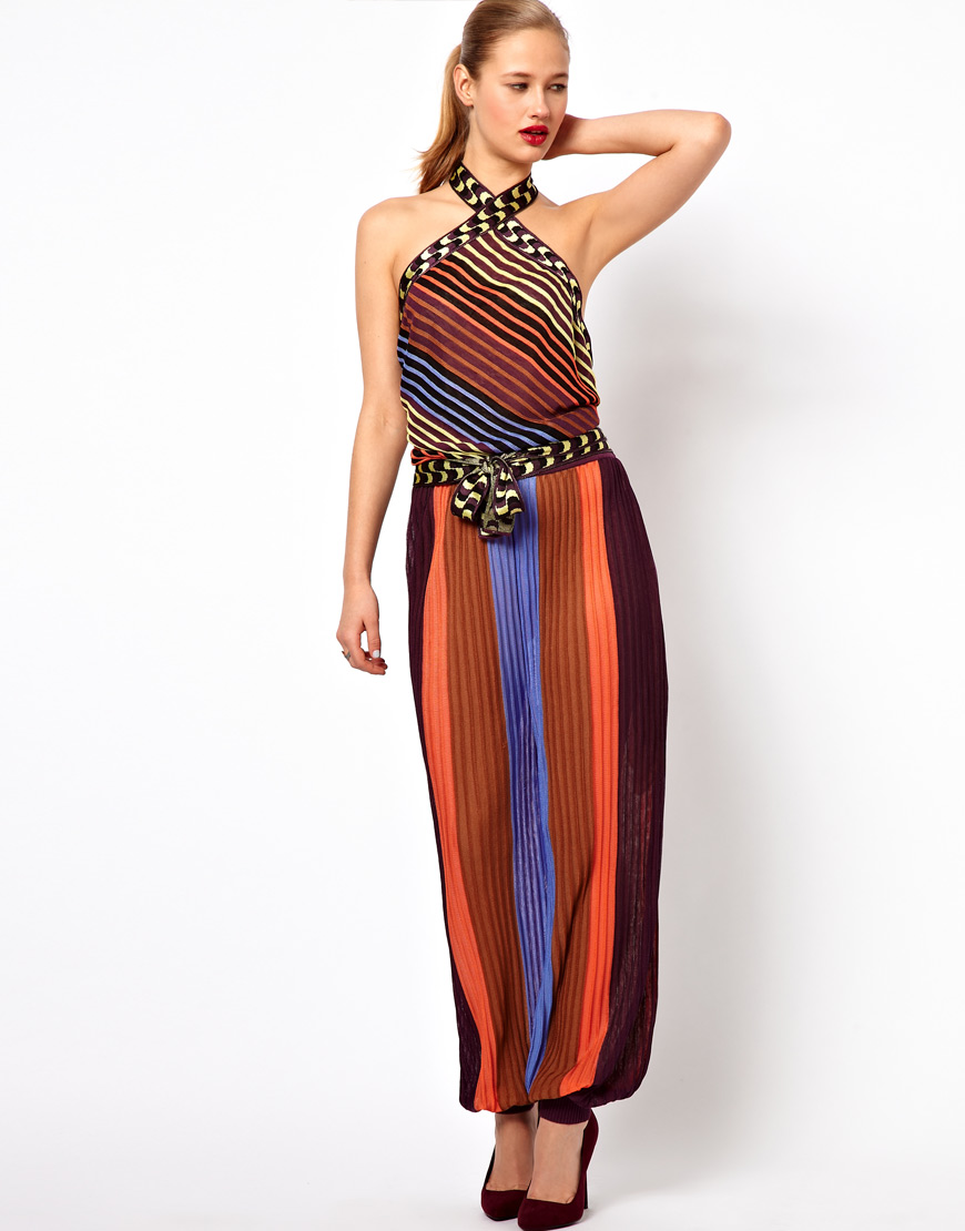 M Missoni Knitted Jumpsuit in Multi Stripe in Multicolor (multi) | Lyst