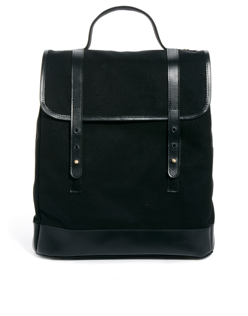 Men's Backpack Leather Trim | semashow.com