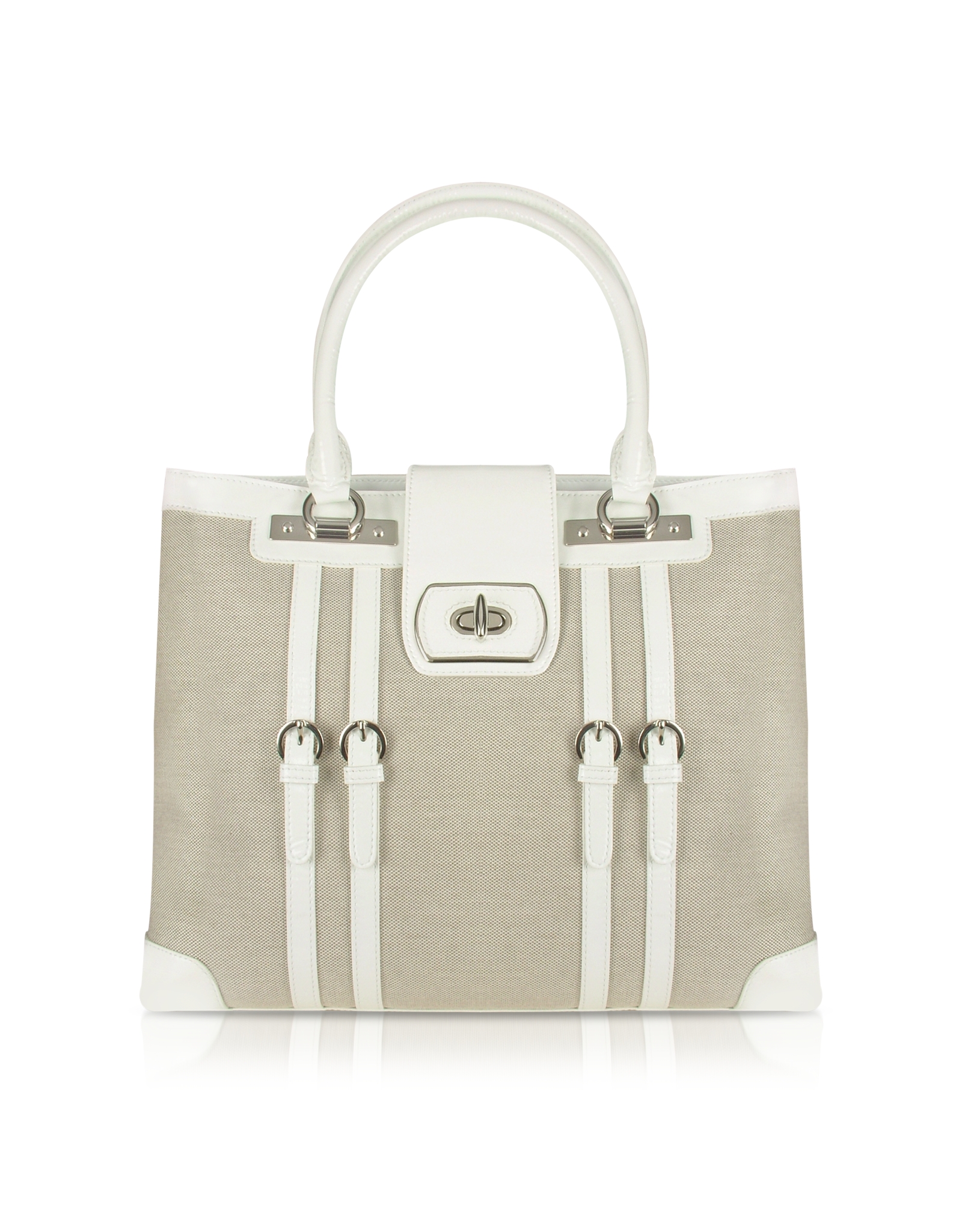 White Leather Tote Bags | Paul Smith