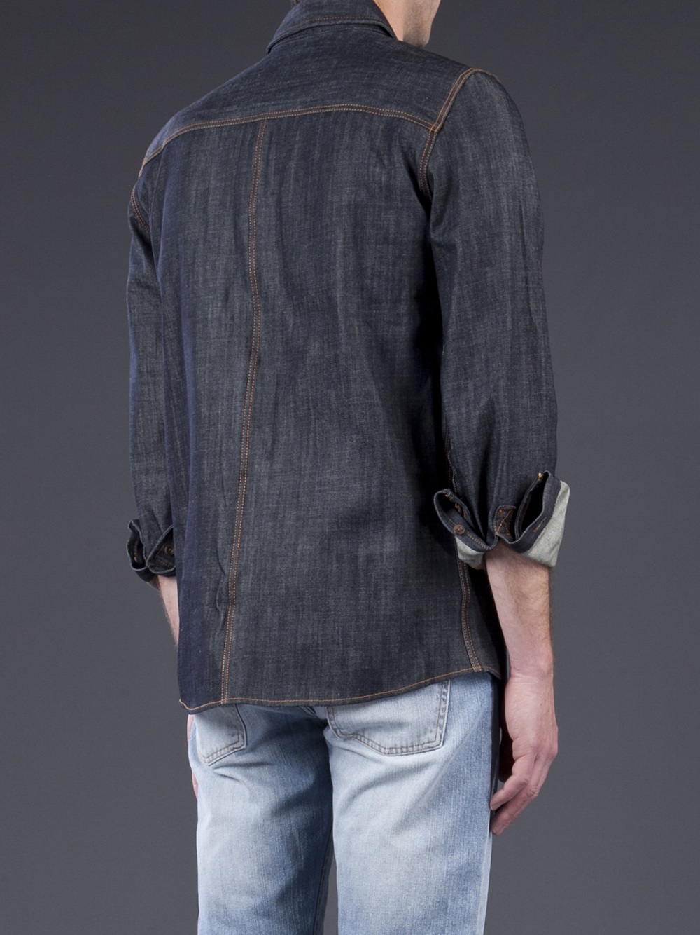 Lyst - Nudie Jeans Gunnar Shirt in Blue for Men