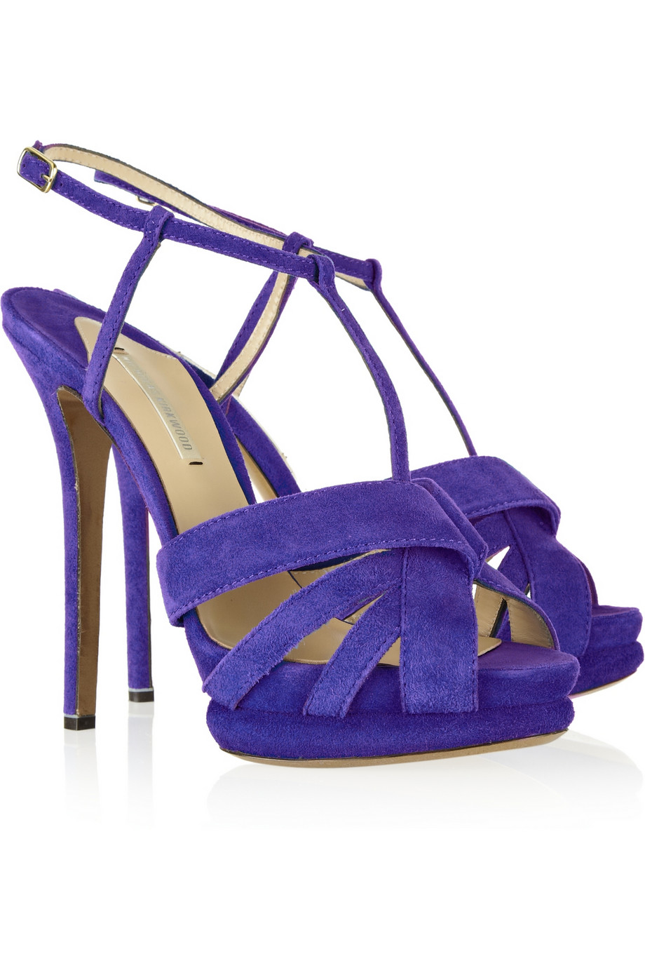 Lyst - Nicholas Kirkwood Suede Sandals in Purple