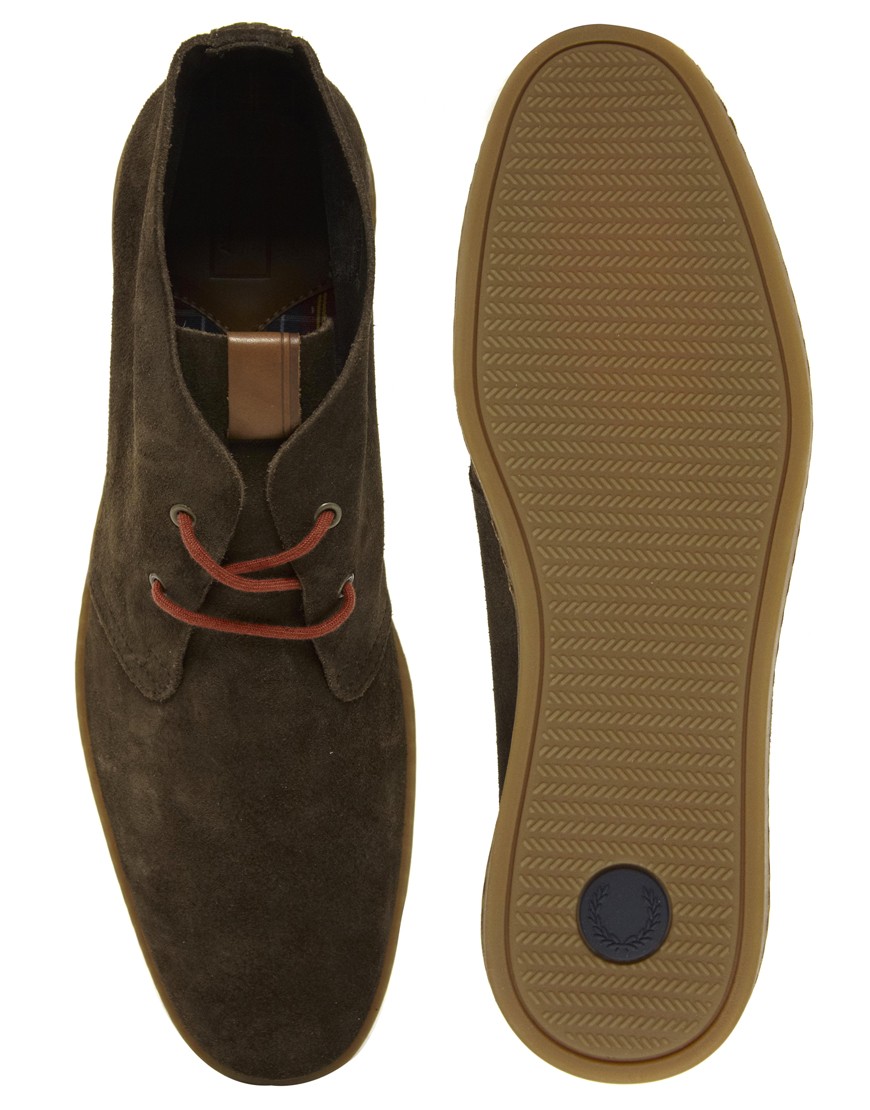 Fred perry Goldhawk Desert Boots in Natural for Men | Lyst