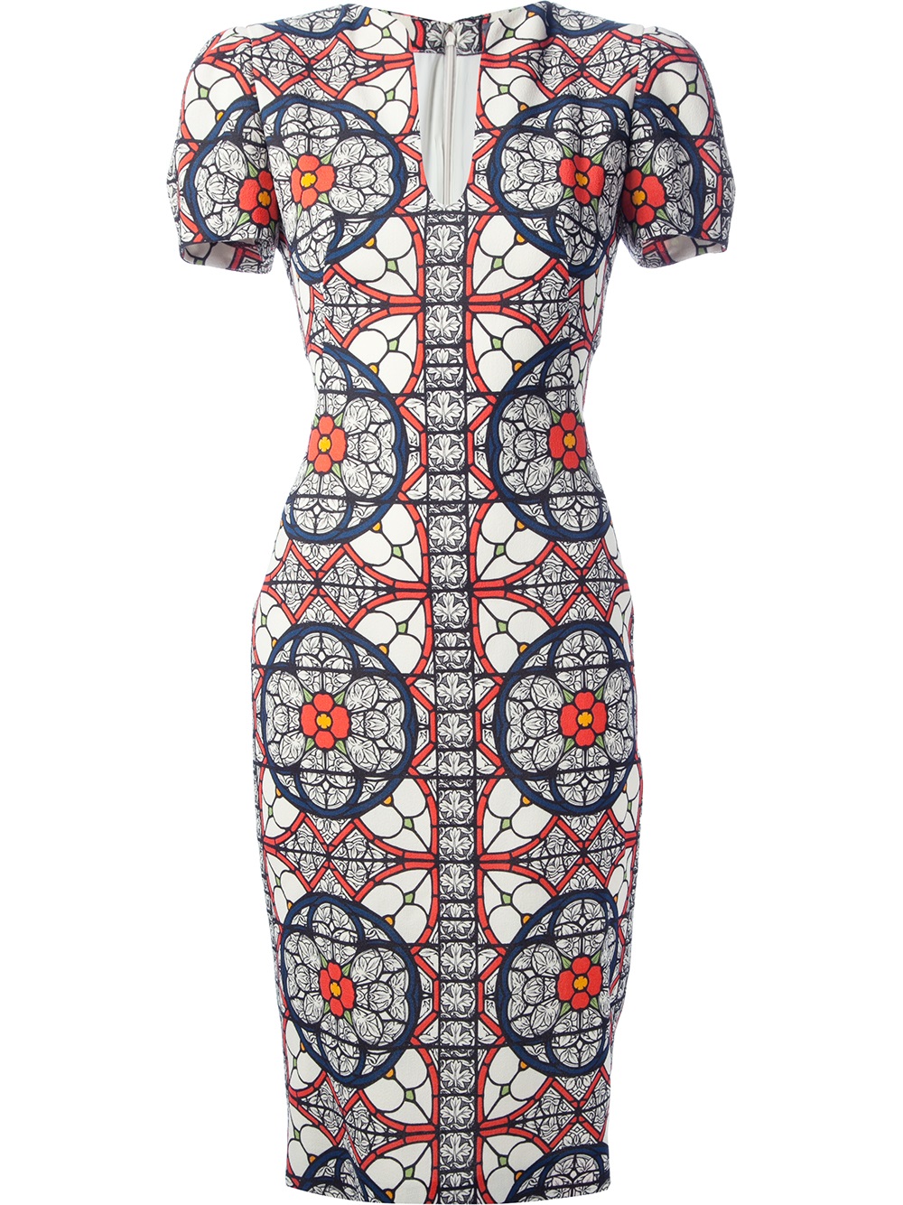 Lyst Alexander Mcqueen Stained Glass Print Dress