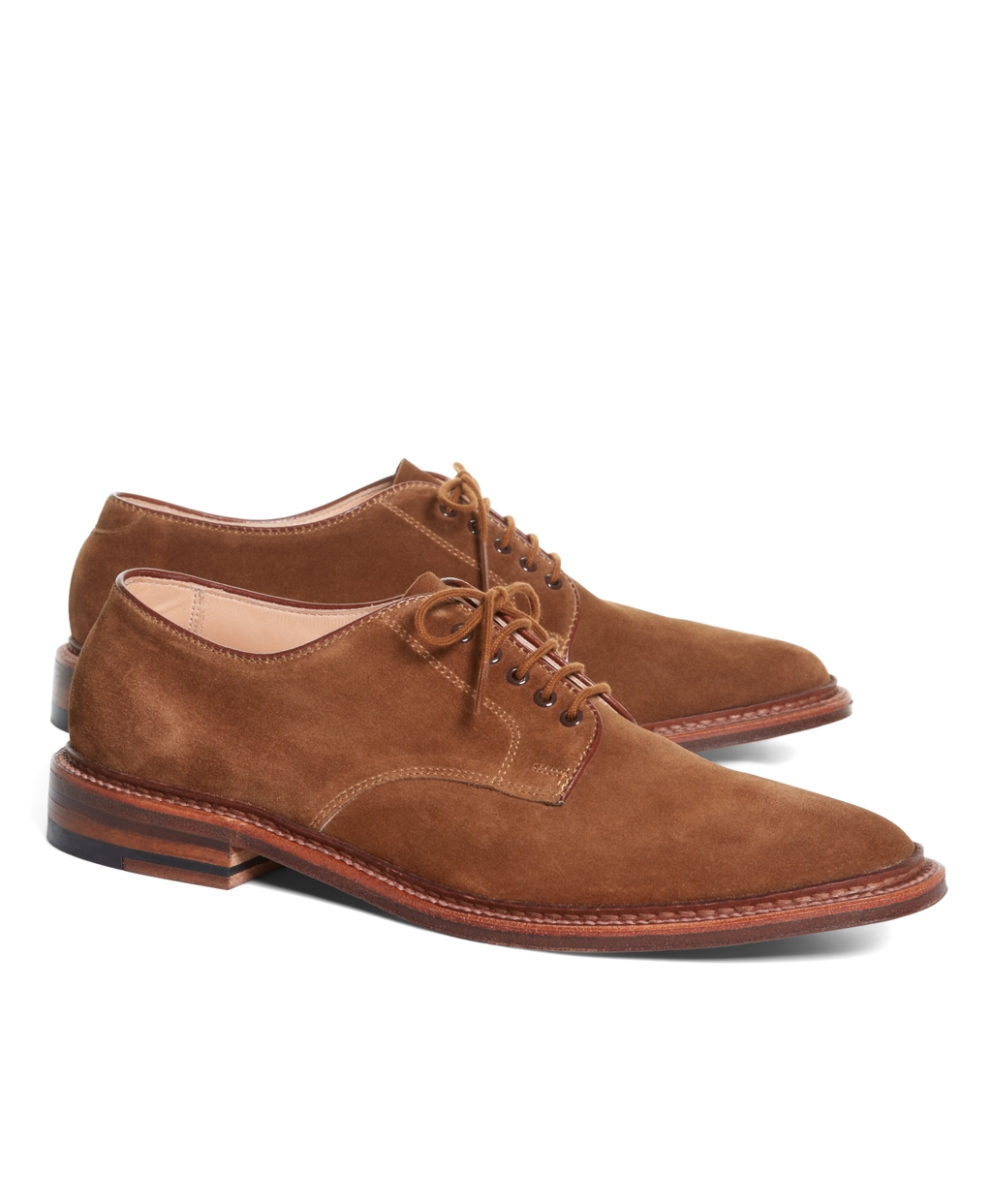 Lyst - Brooks Brothers Suede Oxford Bluchers in Brown for Men