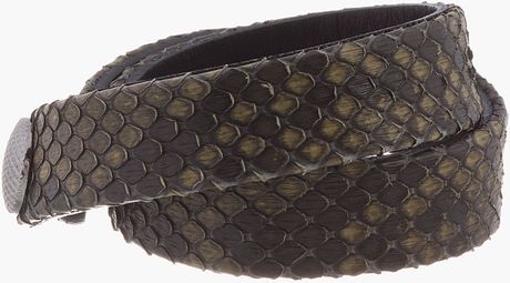 Balmain Green Python Skin Bracelet in Brown for Men (green) | Lyst