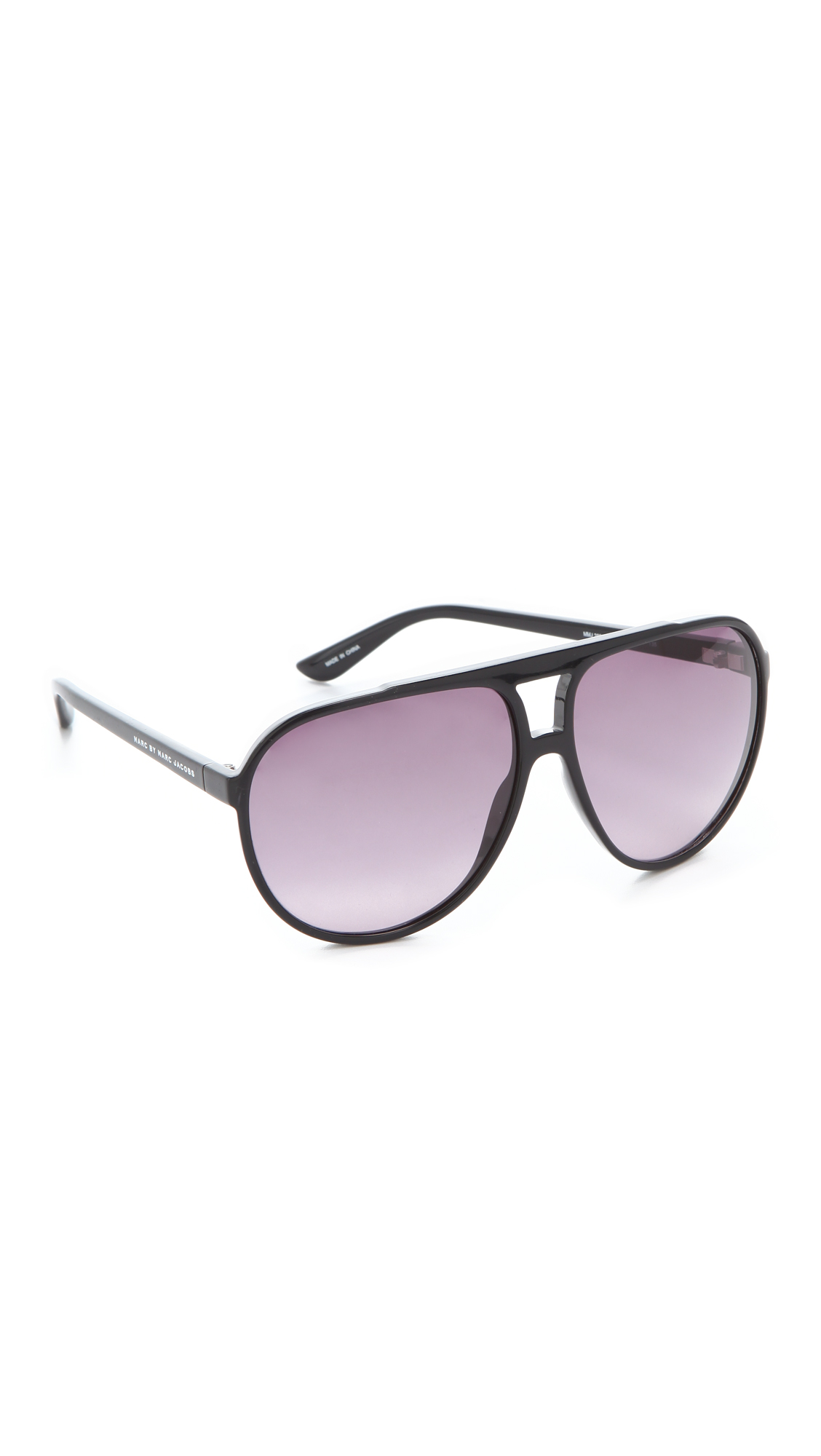 Lyst - Marc By Marc Jacobs Oversized Plastic Aviator Sunglasses in Black