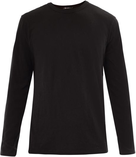 Alexander Wang Long Sleeve Crewneck T-shirt in Black for Men | Lyst