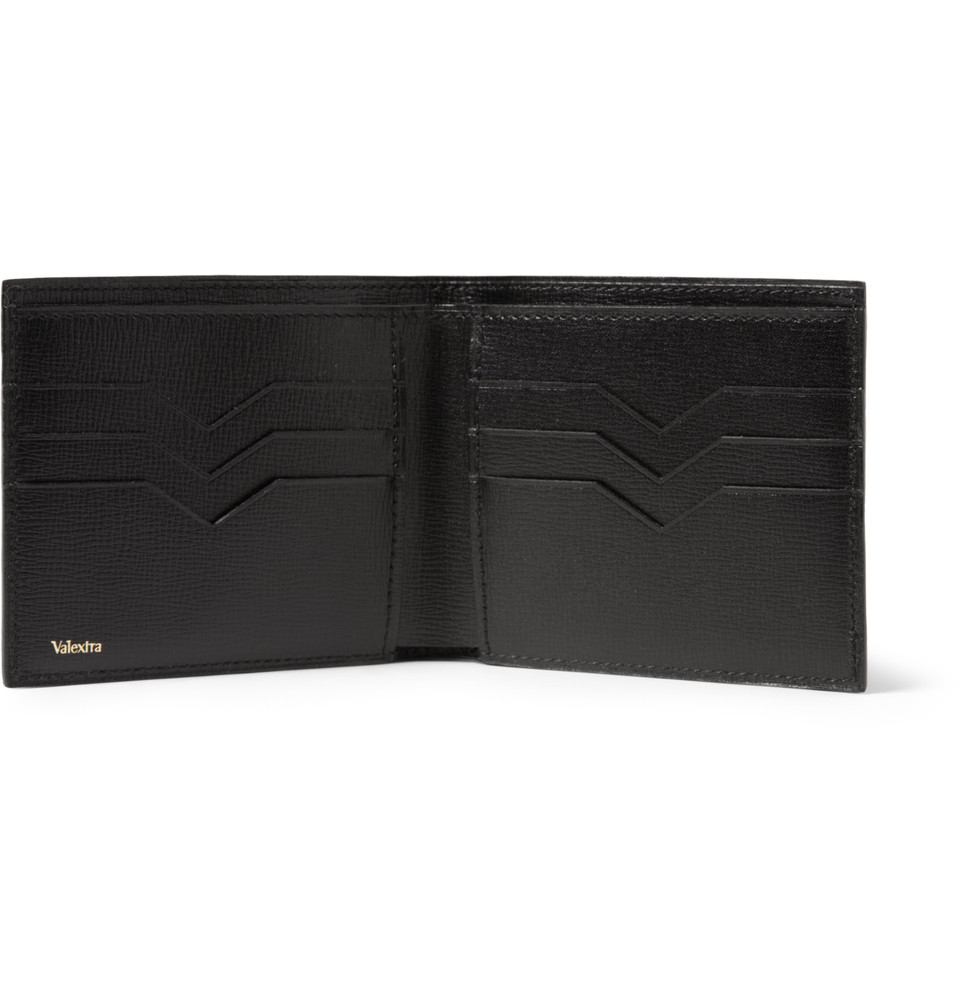 Lyst - Valextra Cross-Grain Leather Billfold Wallet in Black for Men