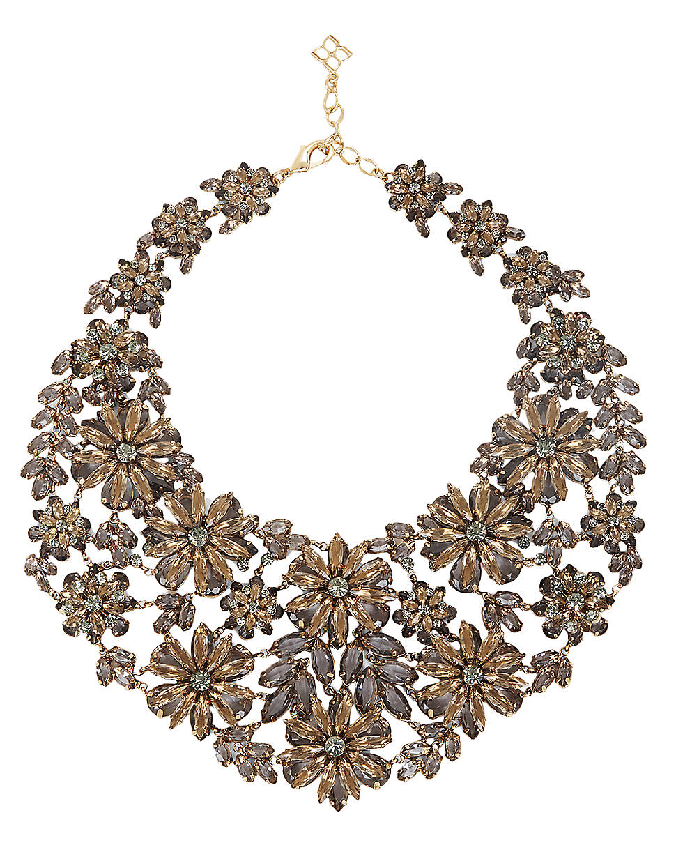 Lyst - Bcbgmaxazria Floral Statement Necklace in Metallic