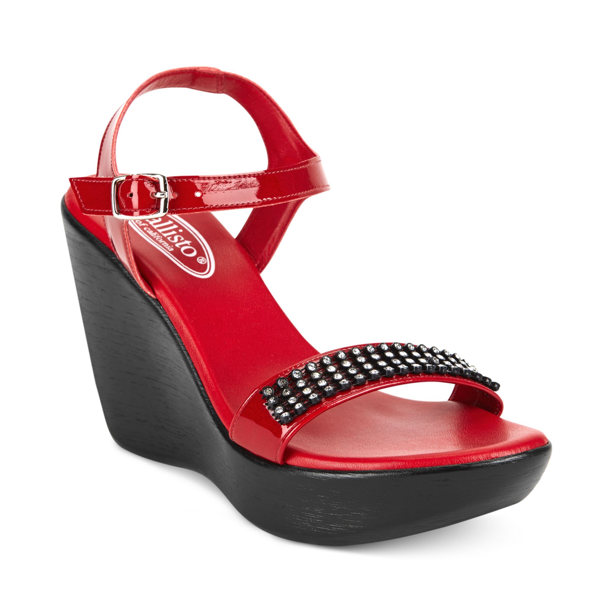 Lyst - Callisto heels wedges wedge sandals in Red