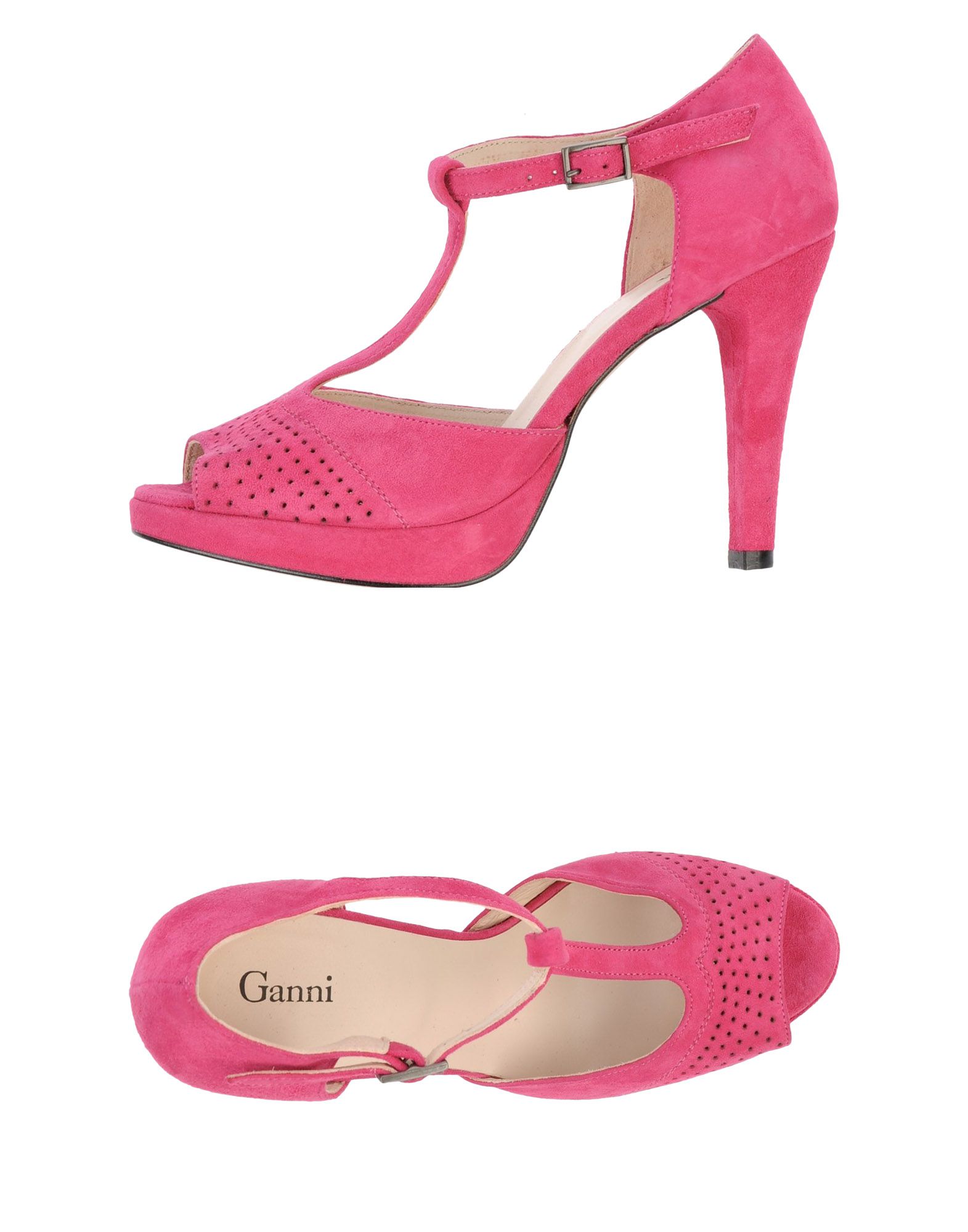 Ganni Platform Sandals in Pink (Fuchsia) | Lyst