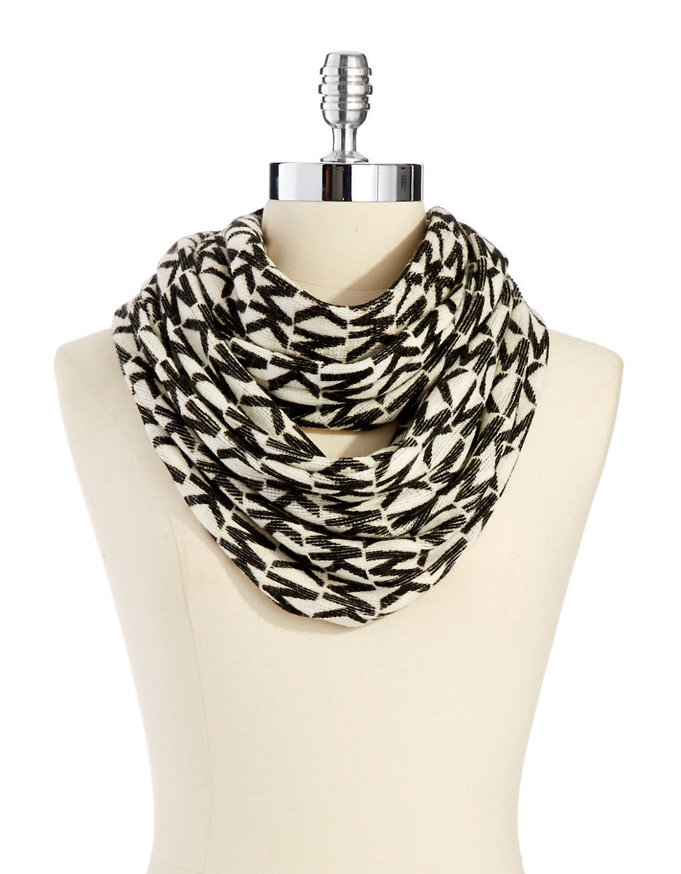 Michael Michael Kors Logo Infinity Scarf in Beige (cream) | Lyst
