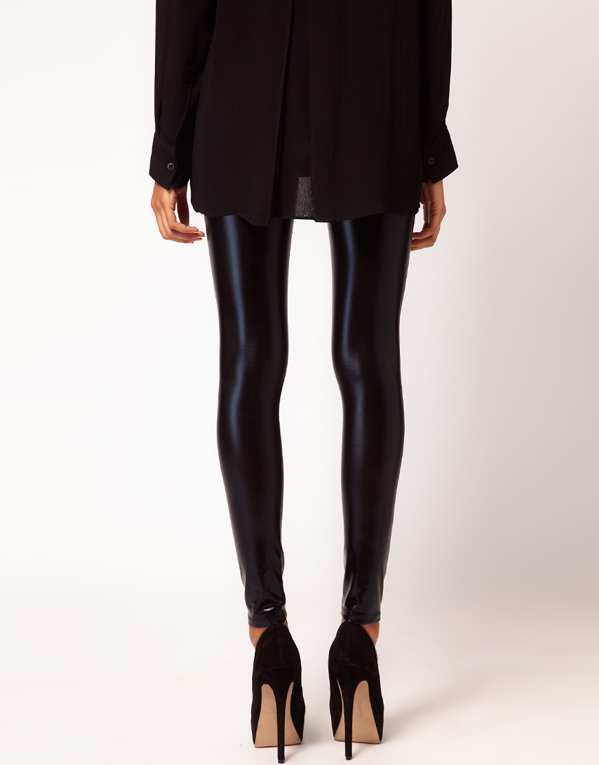 Lyst - Asos Ultra Wet Look Leggings in Black