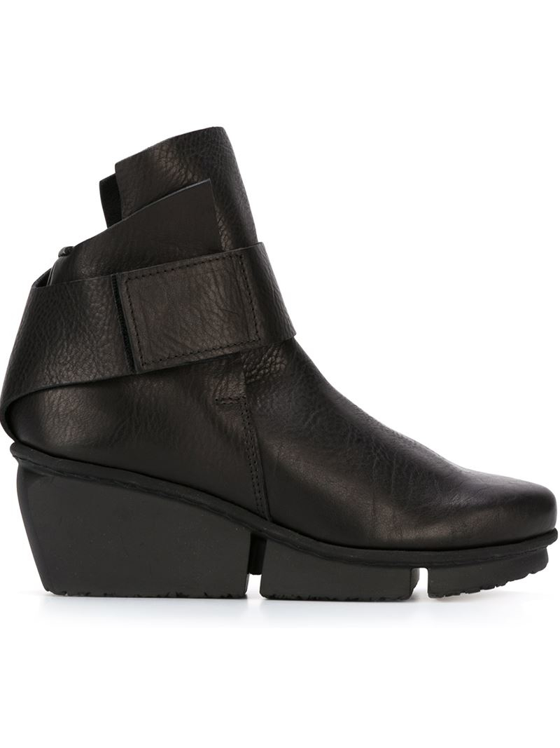 Lyst - Trippen Leather Ankle Boots in Black