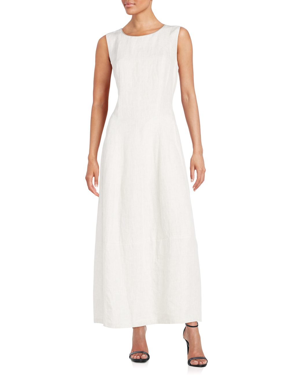 Lyst - Lafayette 148 New York Angela Linen Maxi Dress in White