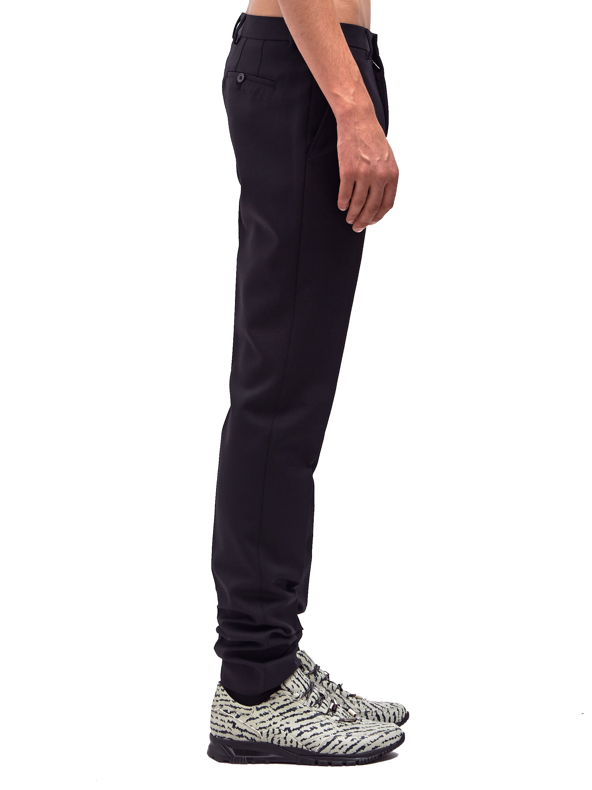 Lyst - Lanvin Mens Classic Slim Fit Mohair Canvas Pants in Black for Men