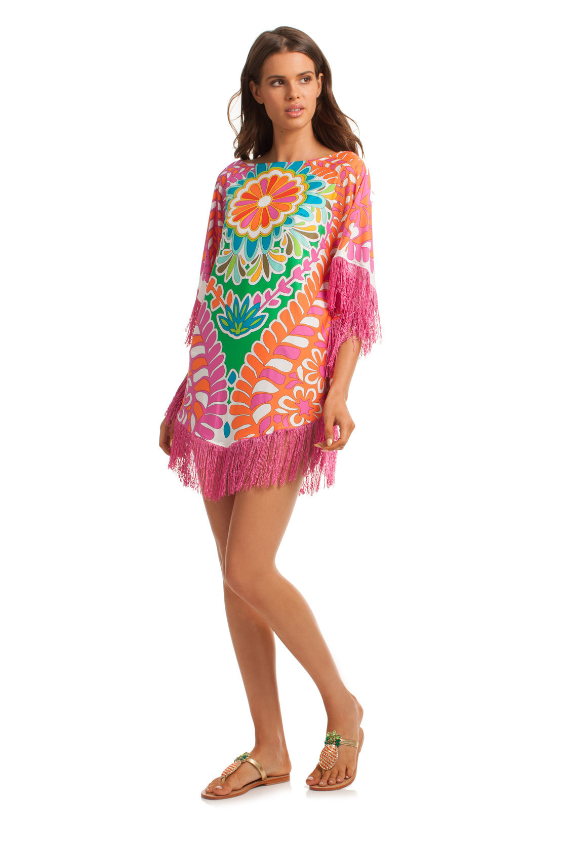 Lyst - Trina Turk Tamarindo Fringe Poncho