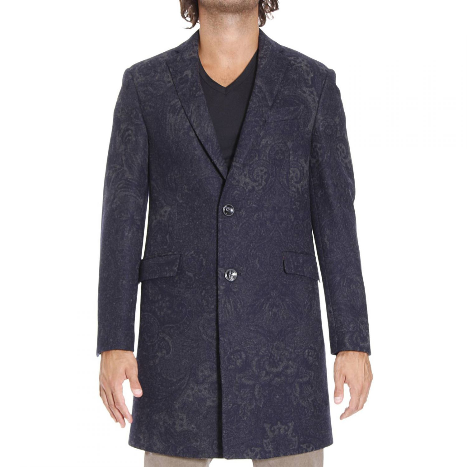 Lyst - Etro Coat in Blue for Men
