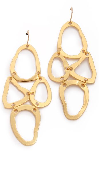 Gorjana Tiago Drop Earrings in Gold | Lyst