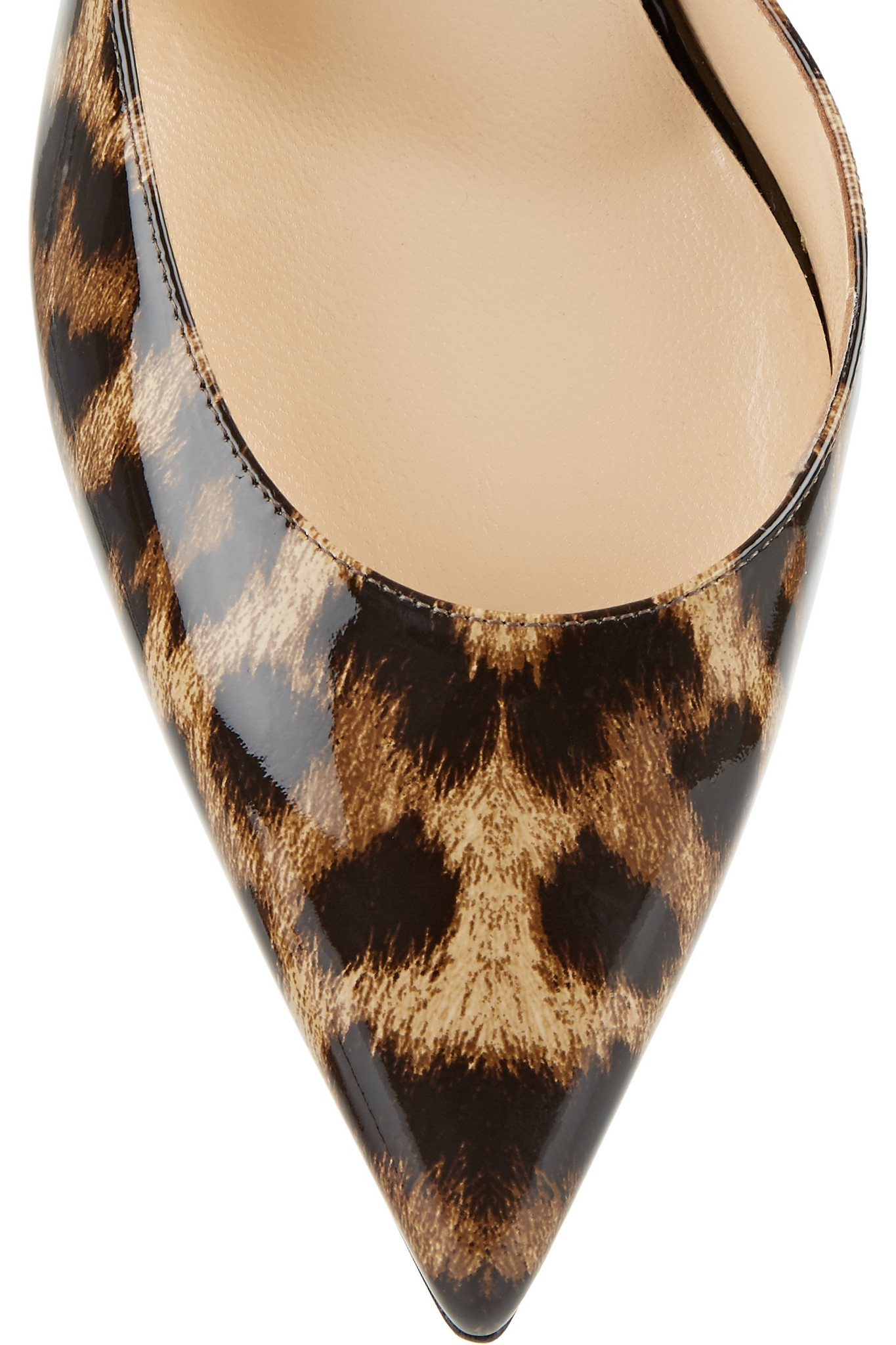 christian louboutin patent leather leopard print pumps, fake replica shoes
