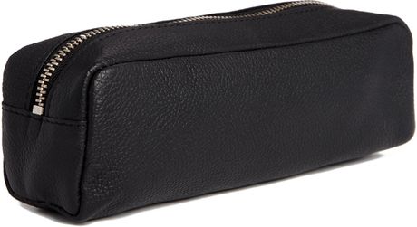 Asos Leather Pencil Case in Black for Men | Lyst