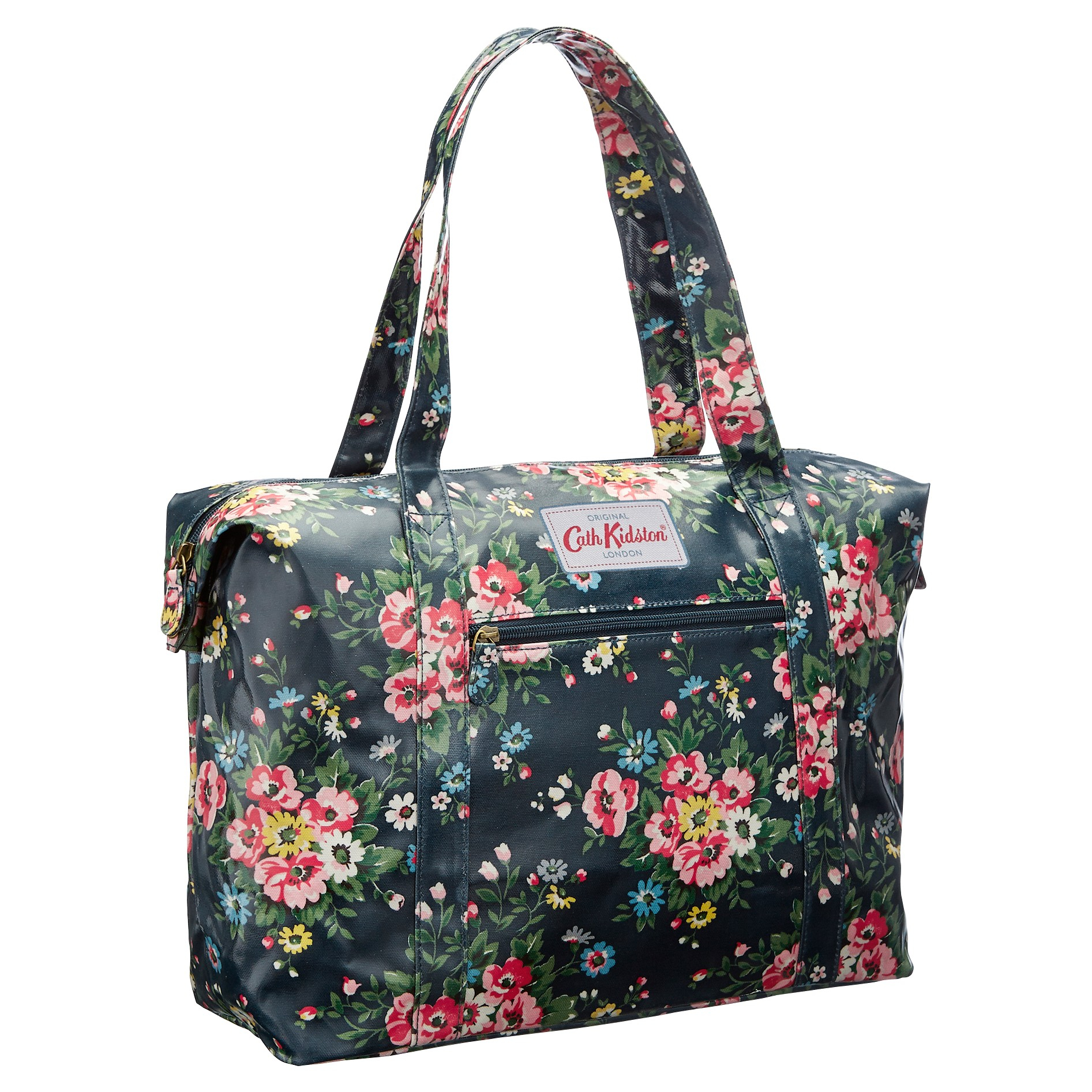 Cath Kidston | Blue Folk Flowers Zip Shoulder Bag | Lyst