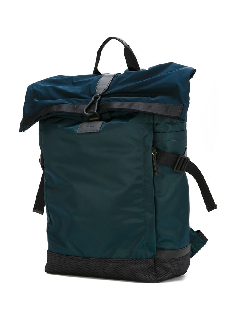 Paul smith Fold Over Top Backpack in Blue for Men | Lyst