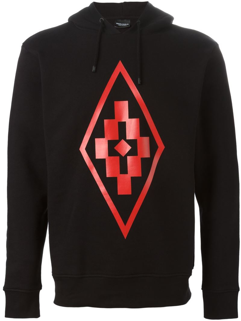 Lyst - Marcelo Burlon Logo Print Hoodie in Black for Men