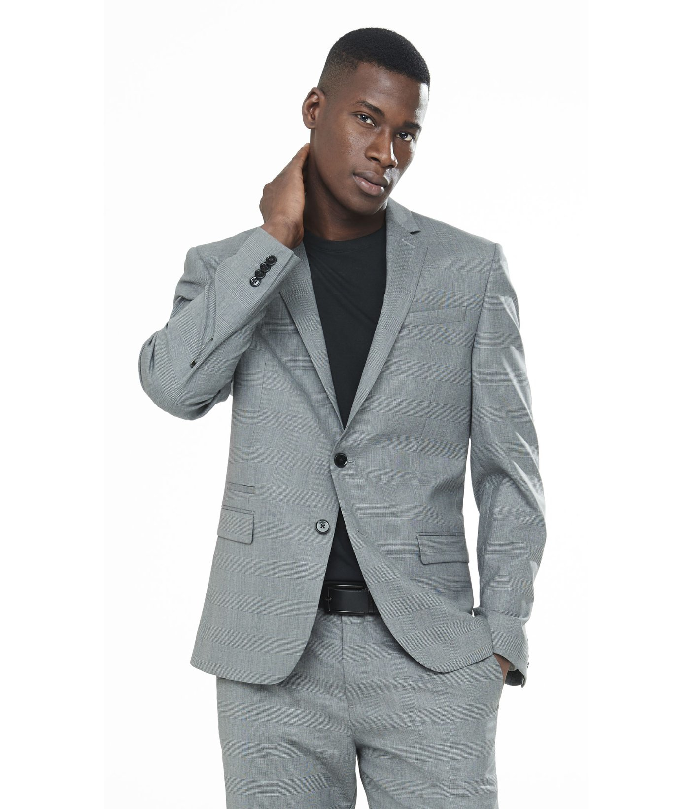 Lyst Express Glen Plaid Photographer Suit Jacket In Gray For Men