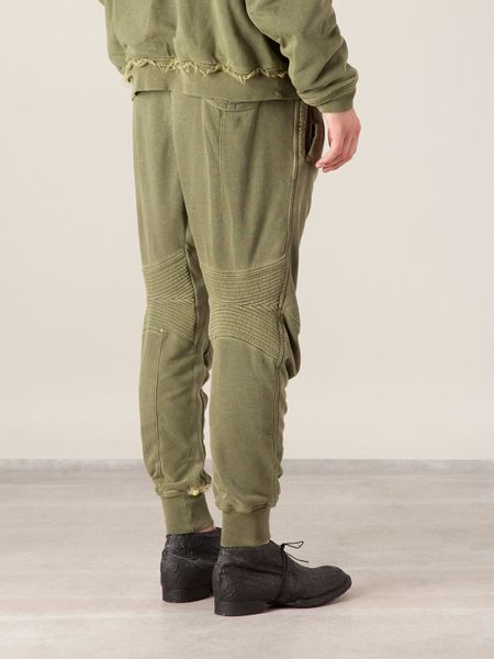 Haider Ackermann Drop Crotch Sweat Pants in Green for Men | Lyst