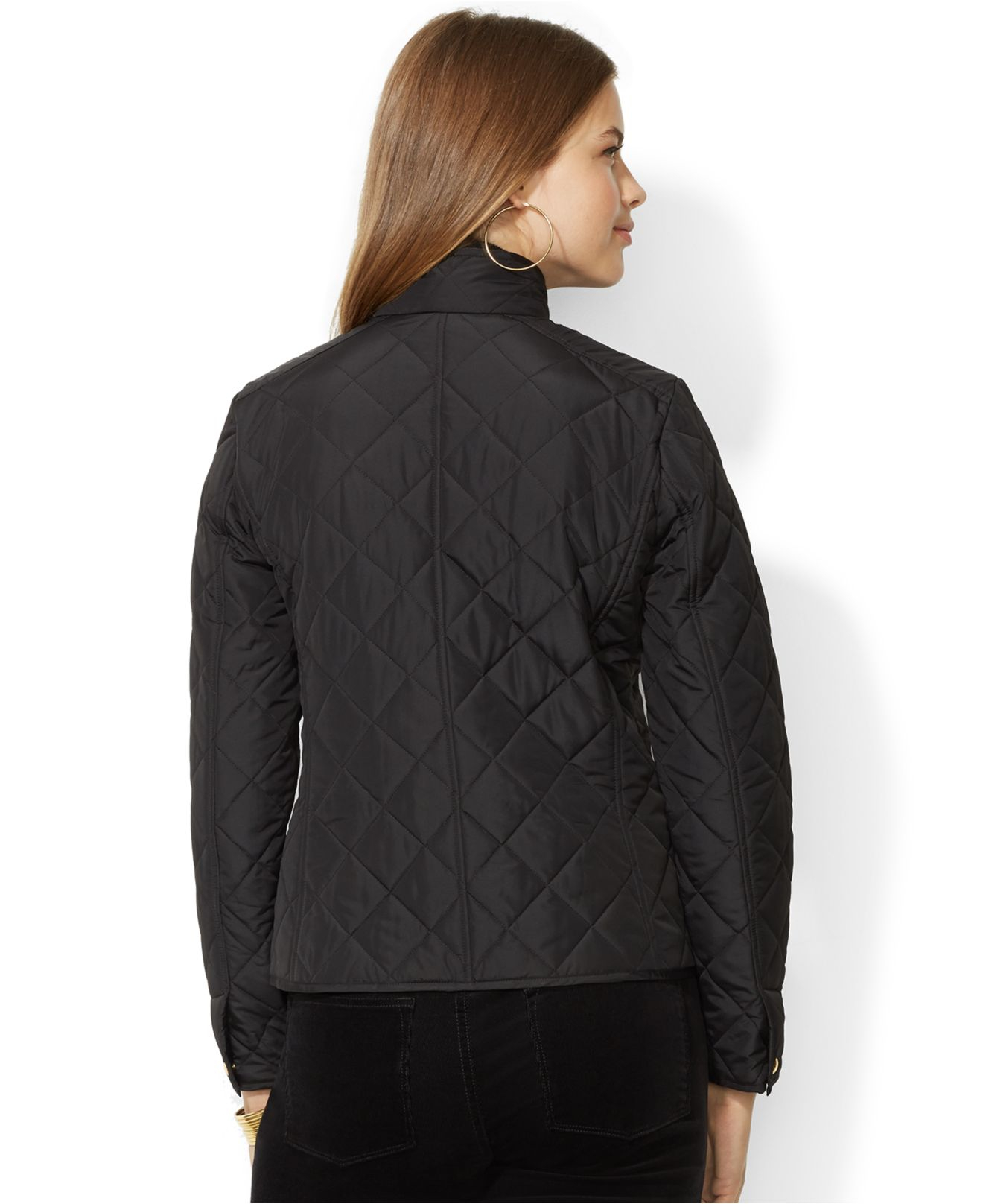 Lyst Lauren By Ralph Lauren Plus Size Quilted Jacket In Black