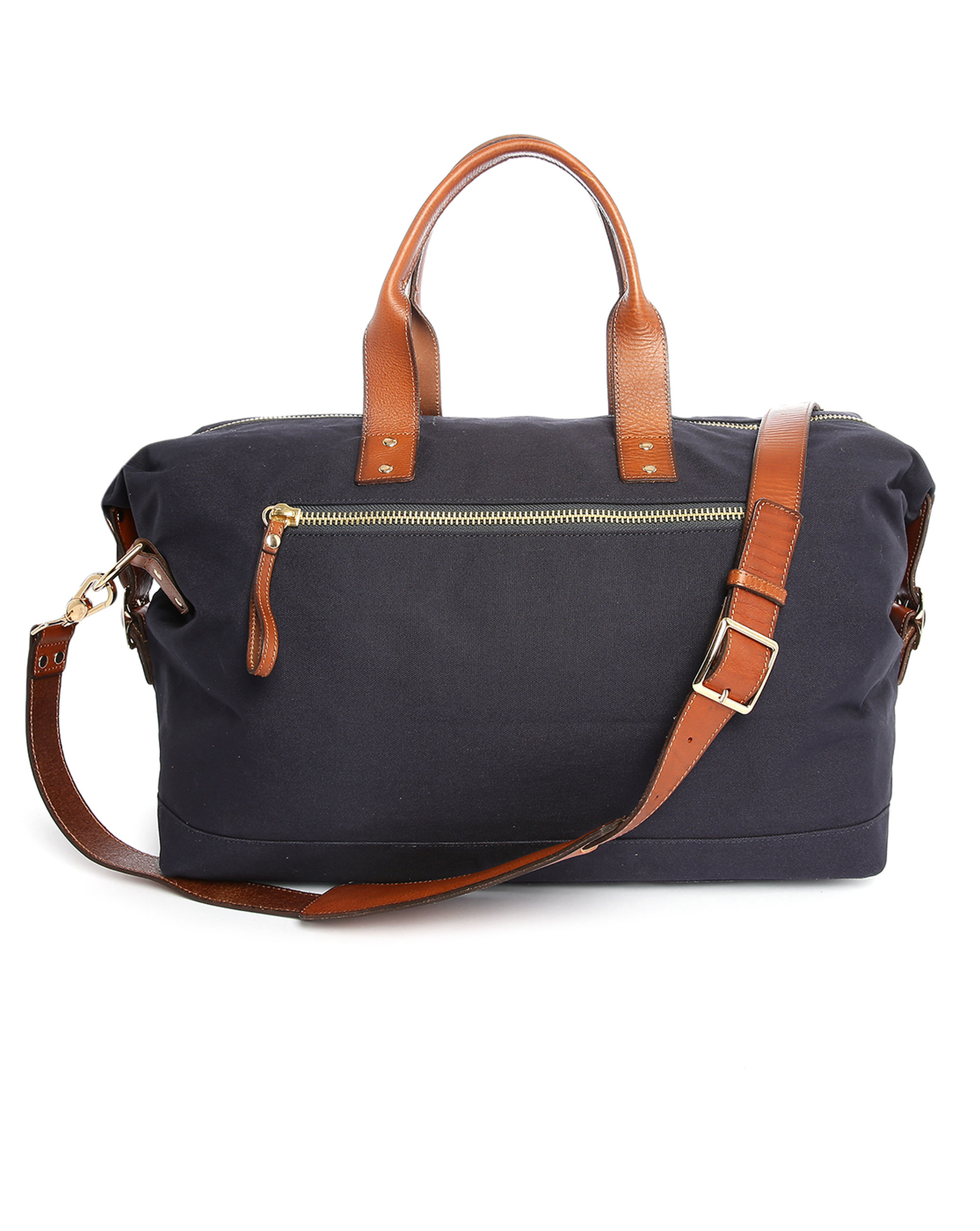 Scotch & soda Leather & Canvas Weekend Bag in Blue for Men | Lyst