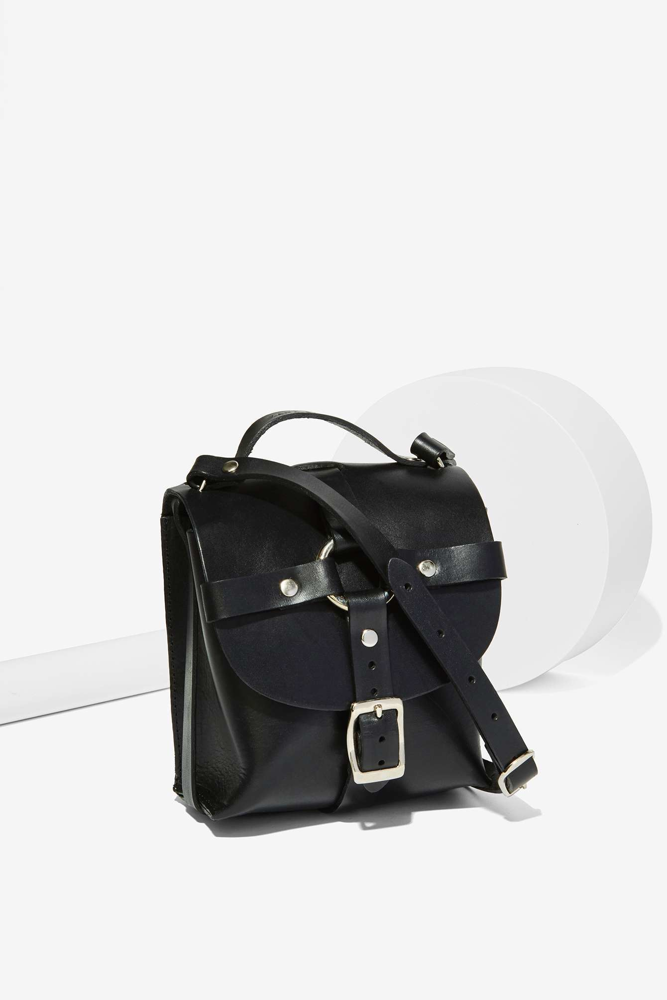 Lyst - Nasty Gal Zana Bayne Mini Signature Leather Bag in Black